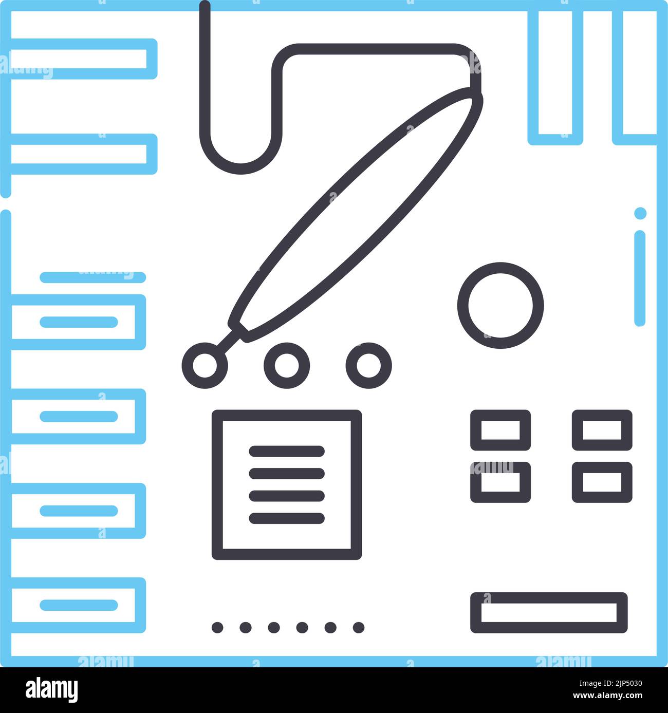 assemble parts line icon, outline symbol, vector illustration, concept ...