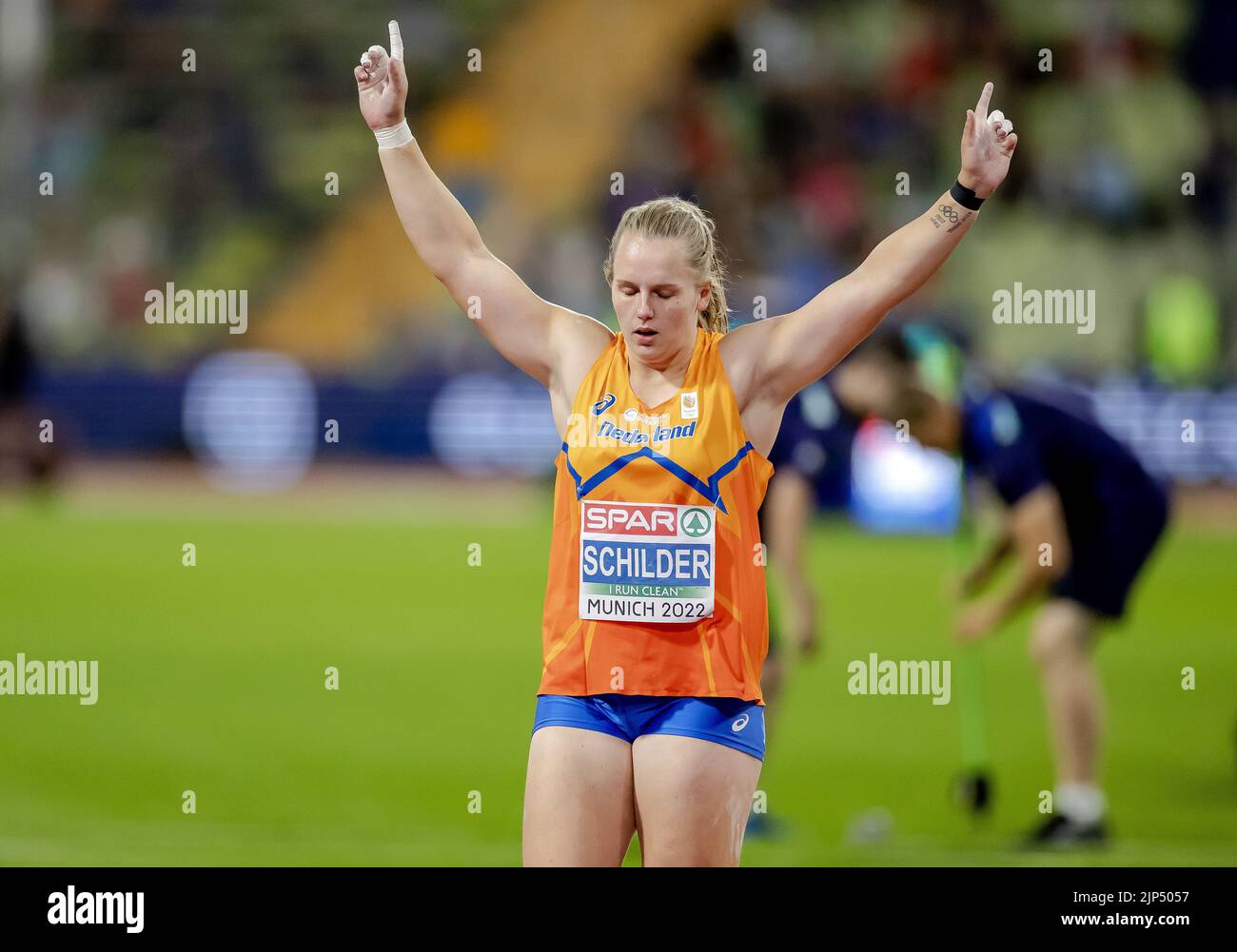 MUNCHEN - Jessica Schilder celebrates her win during the final in the ...