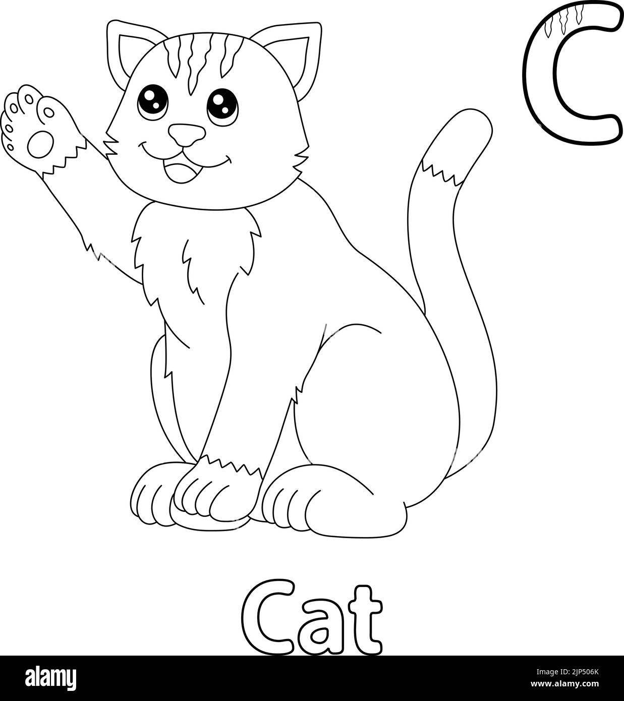 Cat Alphabet ABC Coloring Page C Stock Vector Image & Art - Alamy