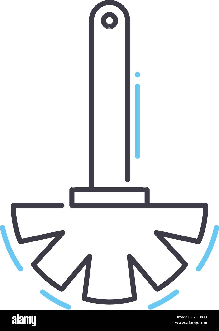 dust cleaner line icon, outline symbol, vector illustration, concept ...