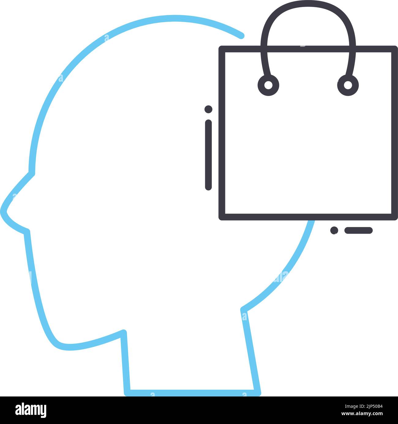 buying decision process line icon, outline symbol, vector illustration ...