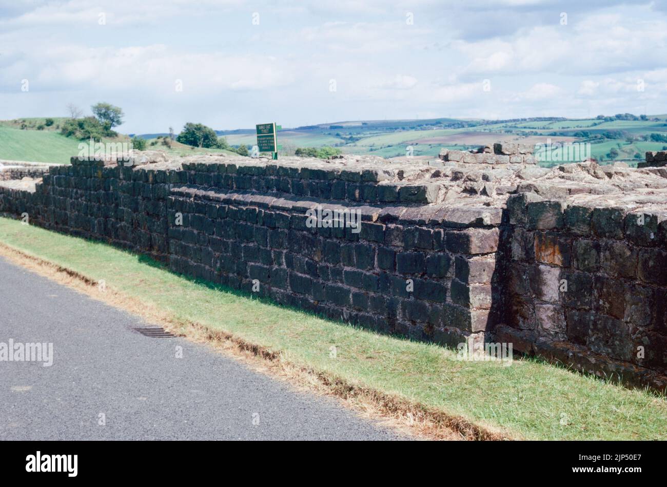 Turret 52A and the wall near Bankshead milecastle. June 1974. Remains ...