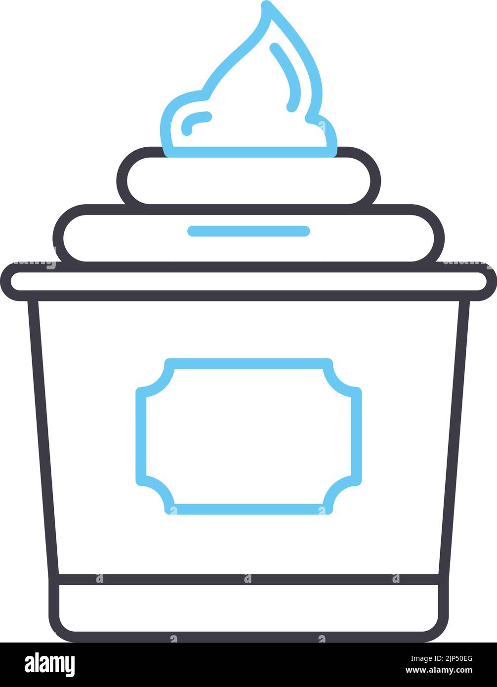 cream line icon, outline symbol, vector illustration, concept sign ...