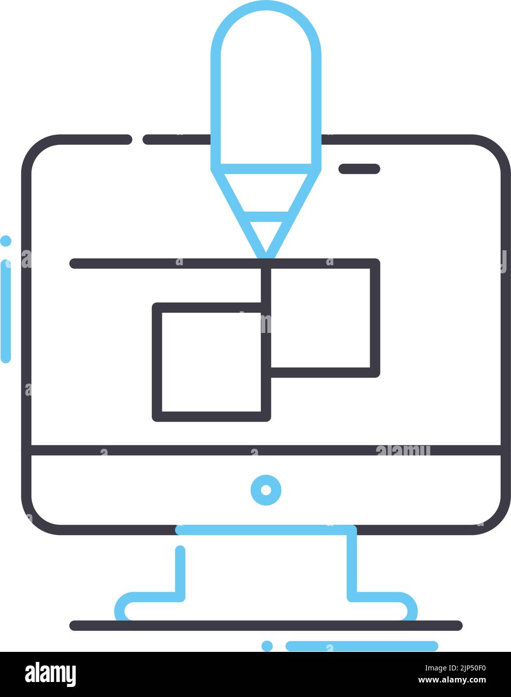 digital design line icon, outline symbol, vector illustration, concept ...