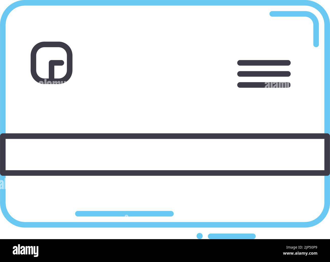 credit line icon, outline symbol, vector illustration, concept sign ...