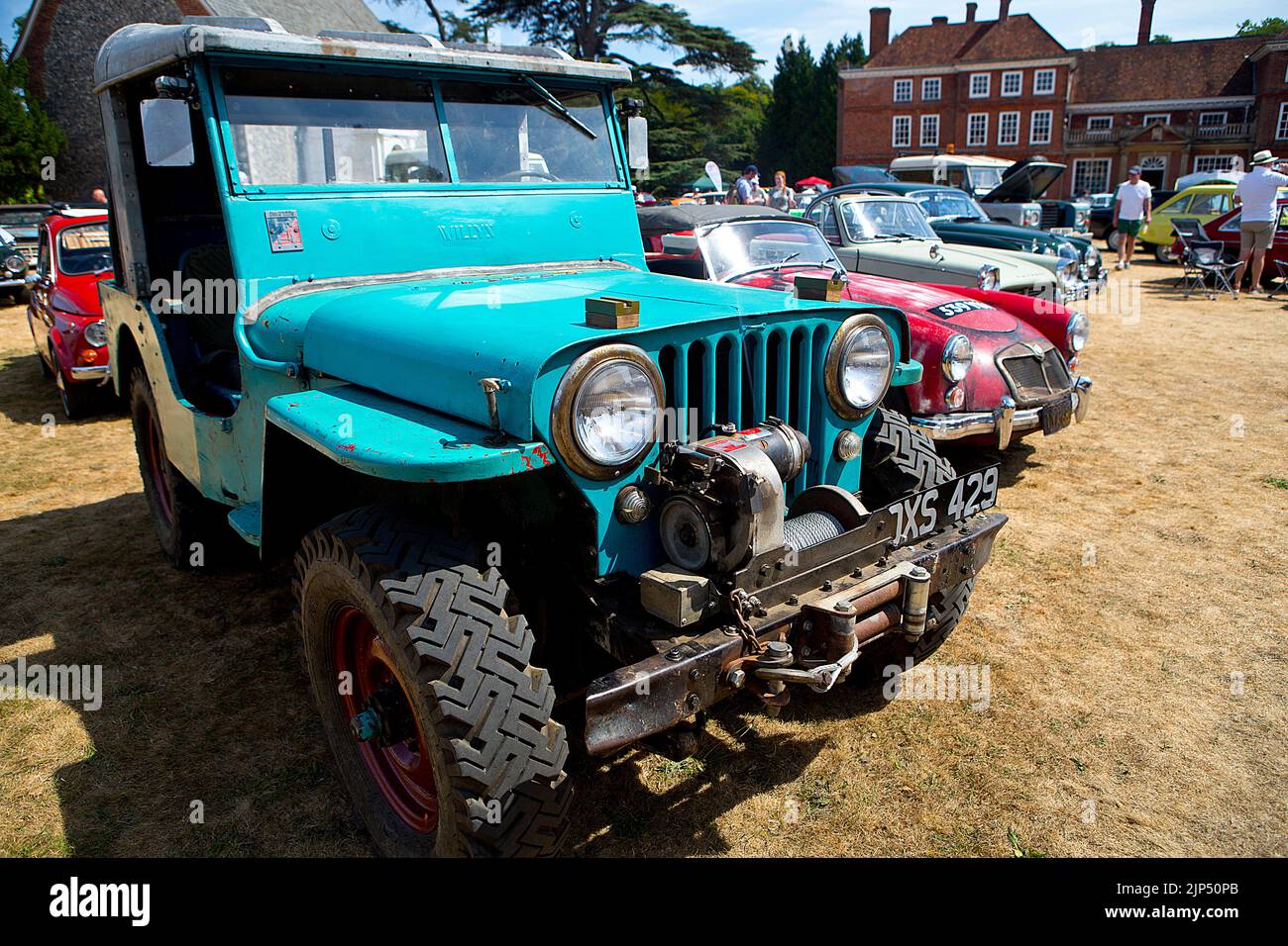 Vintage Willys Jeep CJ2A at the "Patina" car show, (a Festival of the ...