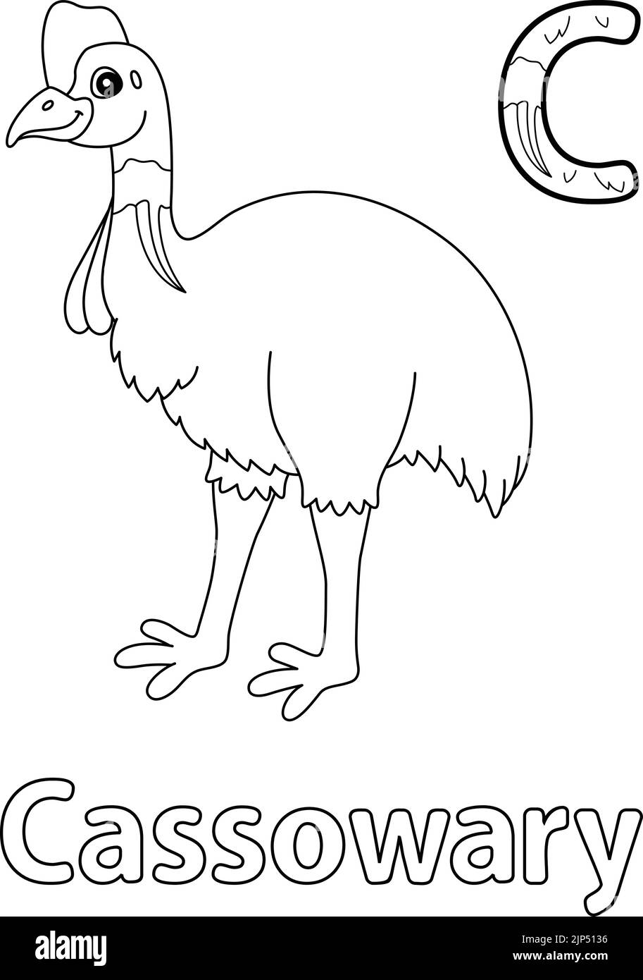 Cassowary Coloring Pages Bird Format Vector Easy Visit Printable Print ...
