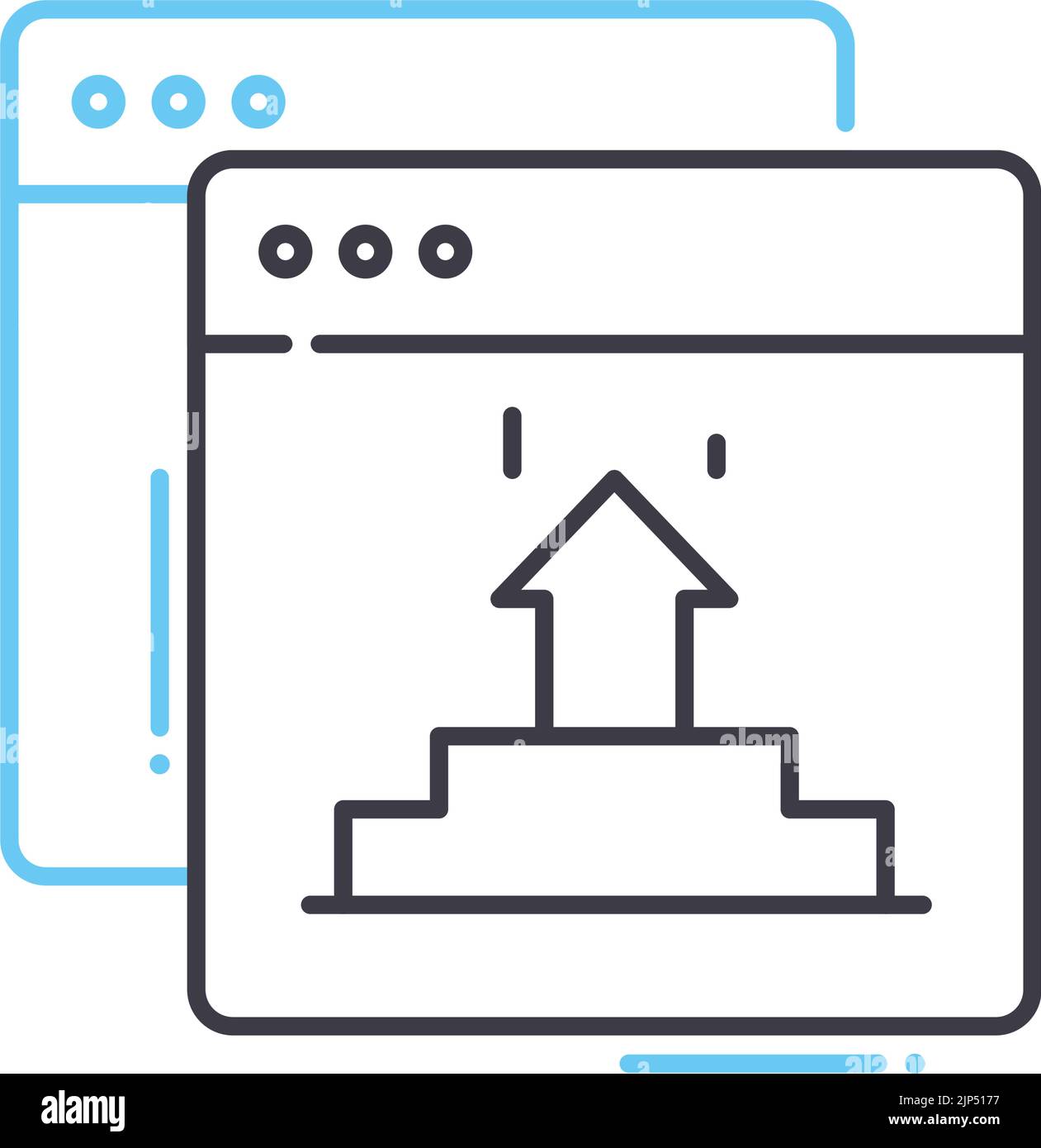 Content Development Line Icon Outline Symbol Vector Illustration