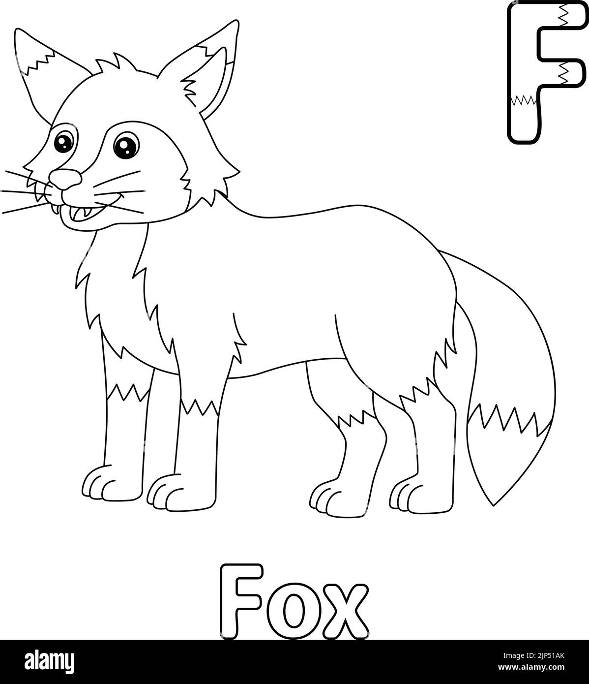 Fox Alphabet ABC Coloring Page F Stock Vector Image & Art - Alamy