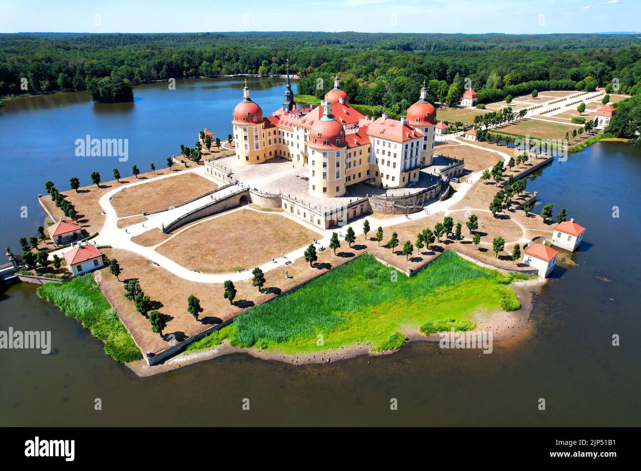 Mildenstein Castle in Leisnig Germany aerial photo nice weather Stock ...