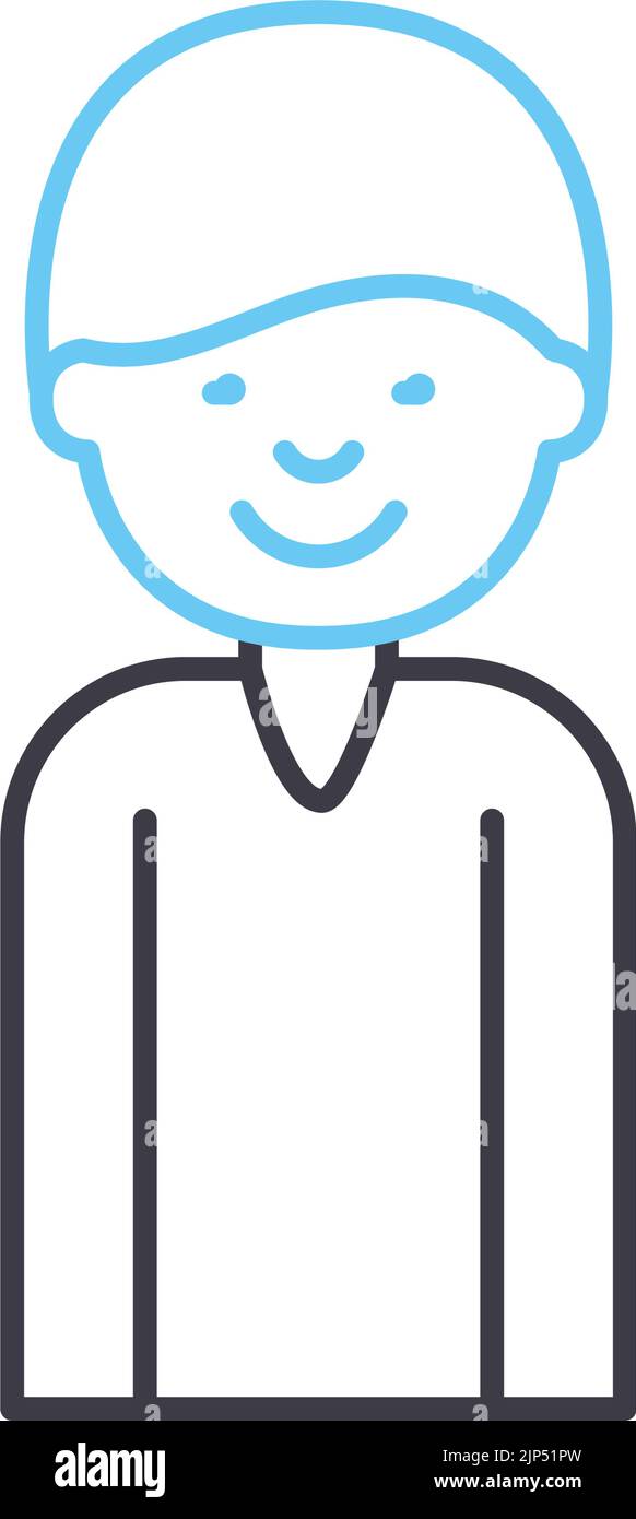 child line icon, outline symbol, vector illustration, concept sign ...