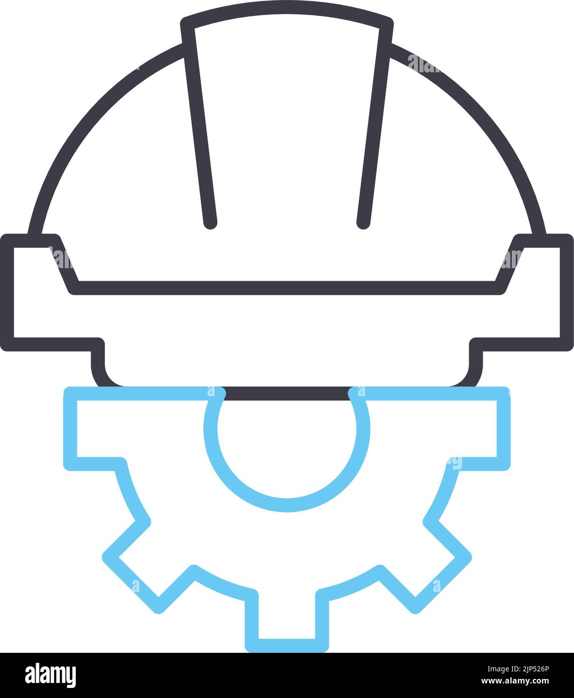 engineer development line icon, outline symbol, vector illustration ...