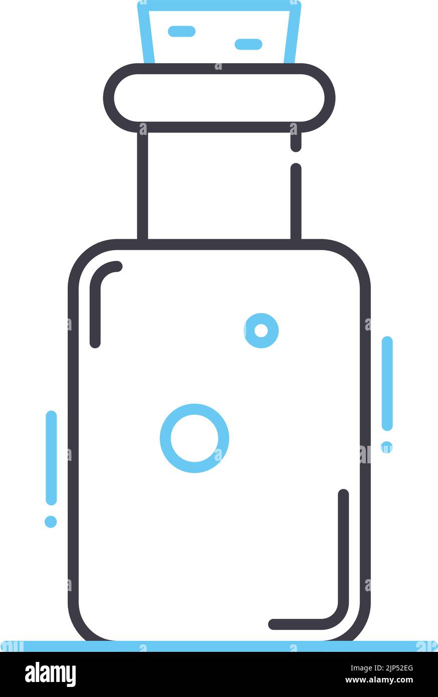 elixir line icon, outline symbol, vector illustration, concept sign ...