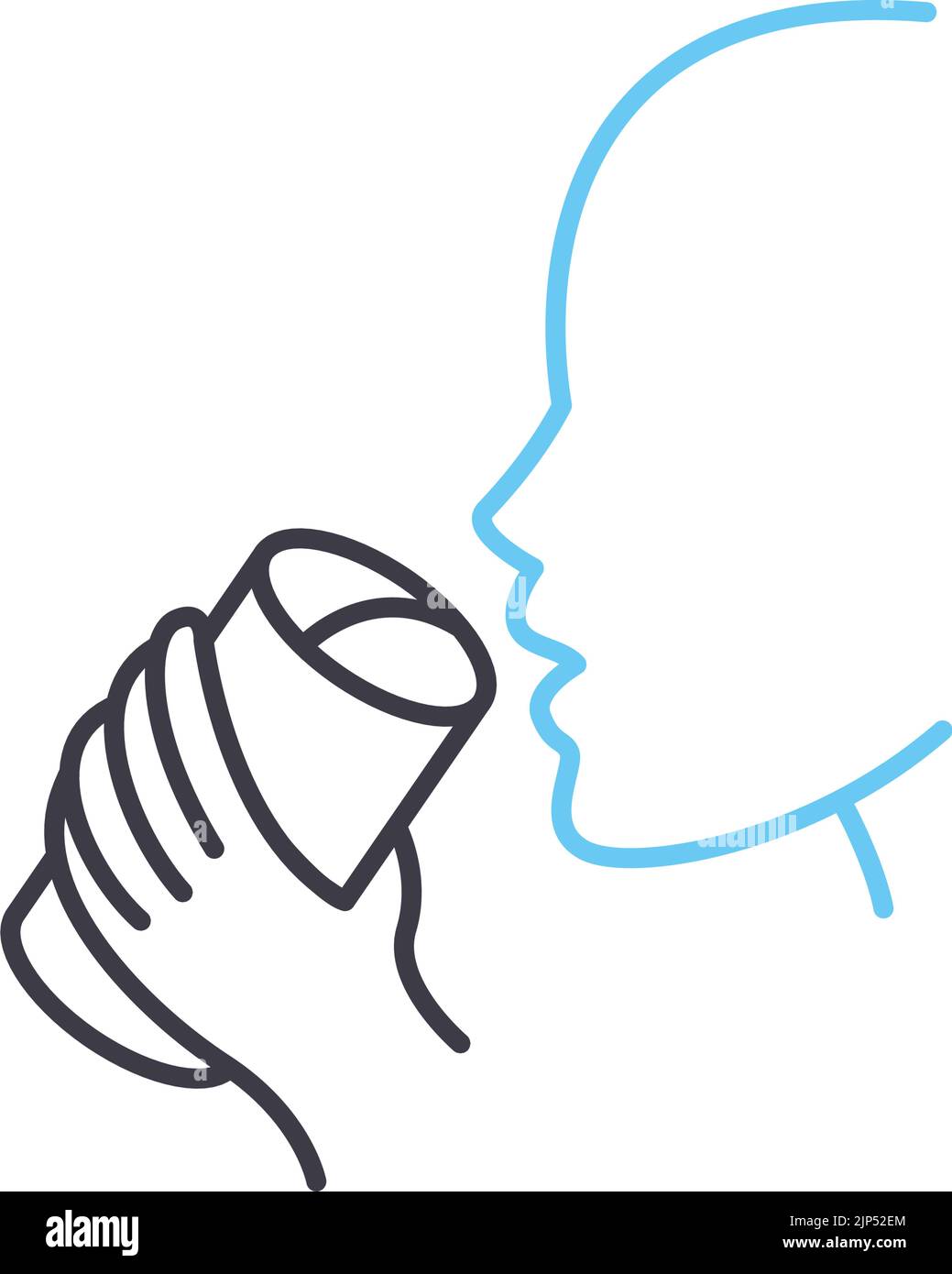 drink fluids line icon, outline symbol, vector illustration, concept ...