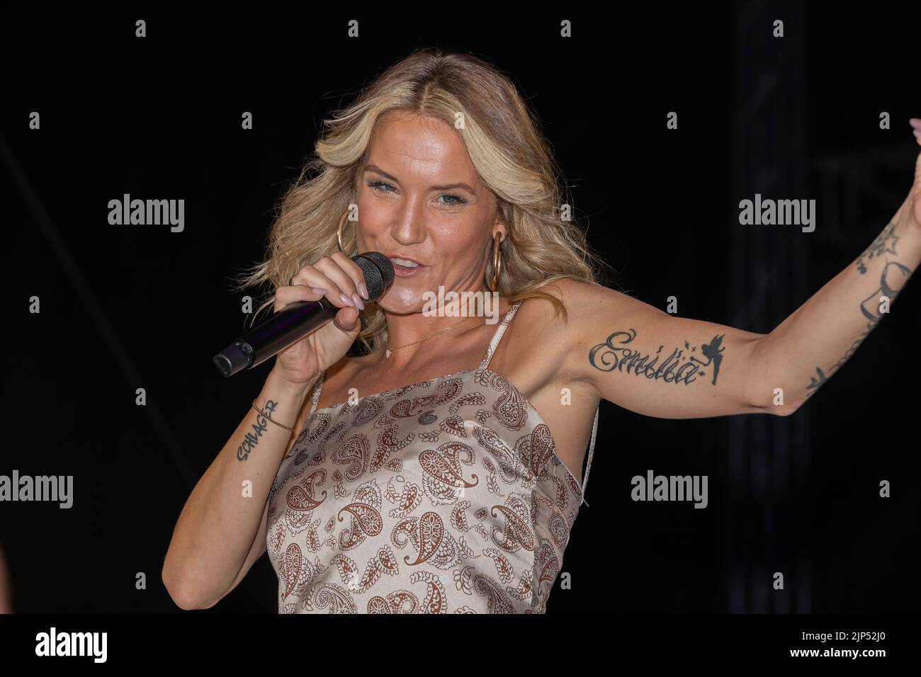 Sonia Liebing beim Senftenberger Hafenfest. Senftenberg, 13.08.2022 ...