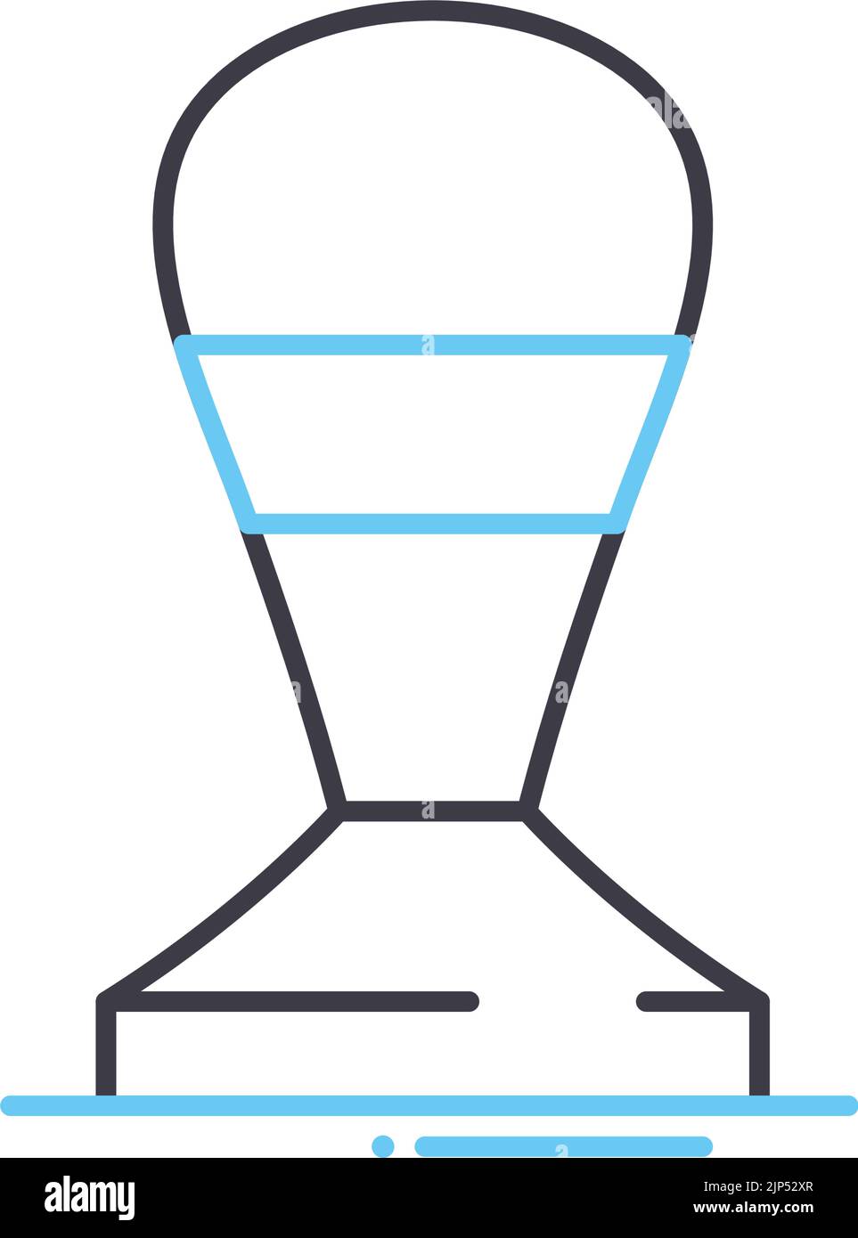 espresso tamper line icon, outline symbol, vector illustration, concept ...