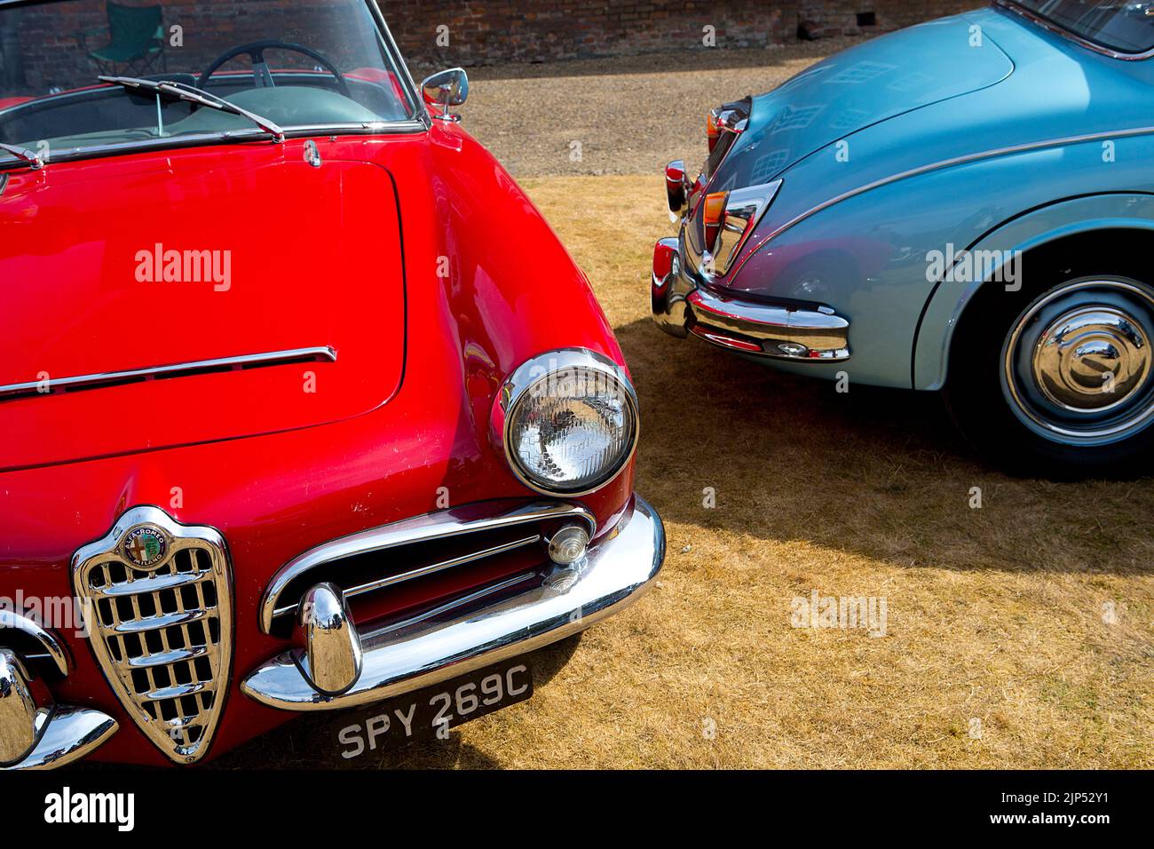Detail of 1964/5 Alfa Romeo 1600 Veloce & Jaguar Mark 2 at the "Patina ...