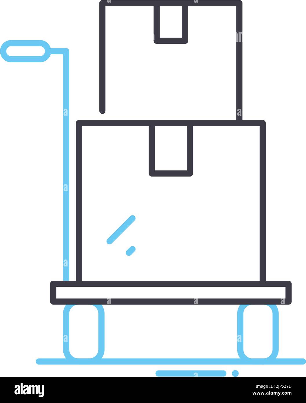 delivery service line icon, outline symbol, vector illustration ...