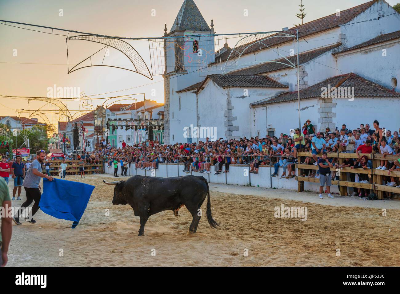Barrete Verde Bull festival in Alcochete Portugal Stock Photo - Alamy