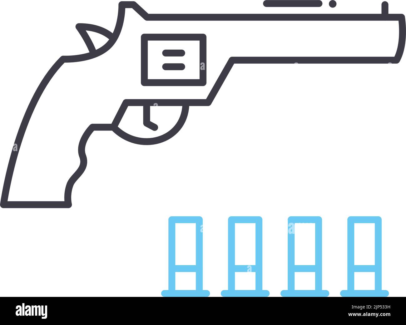 clay shooting line icon, outline symbol, vector illustration, concept ...