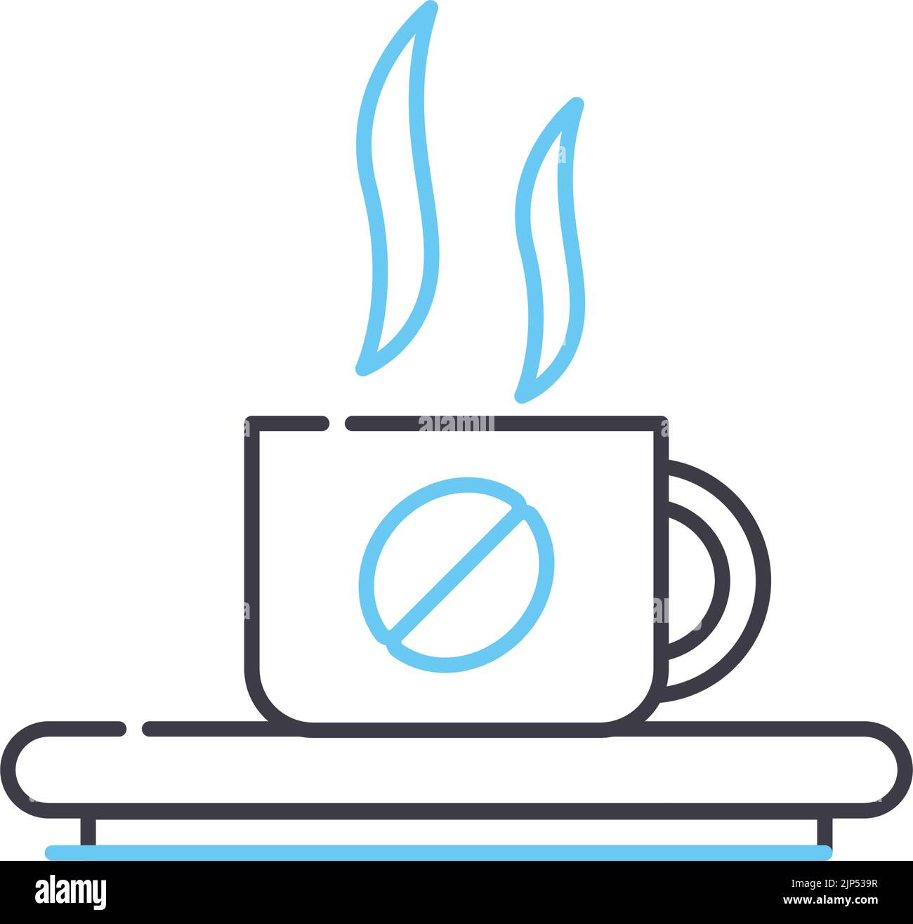 coffee line icon, outline symbol, vector illustration, concept sign ...