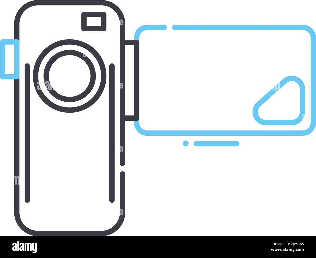 film camera line icon, outline symbol, vector illustration, concept ...