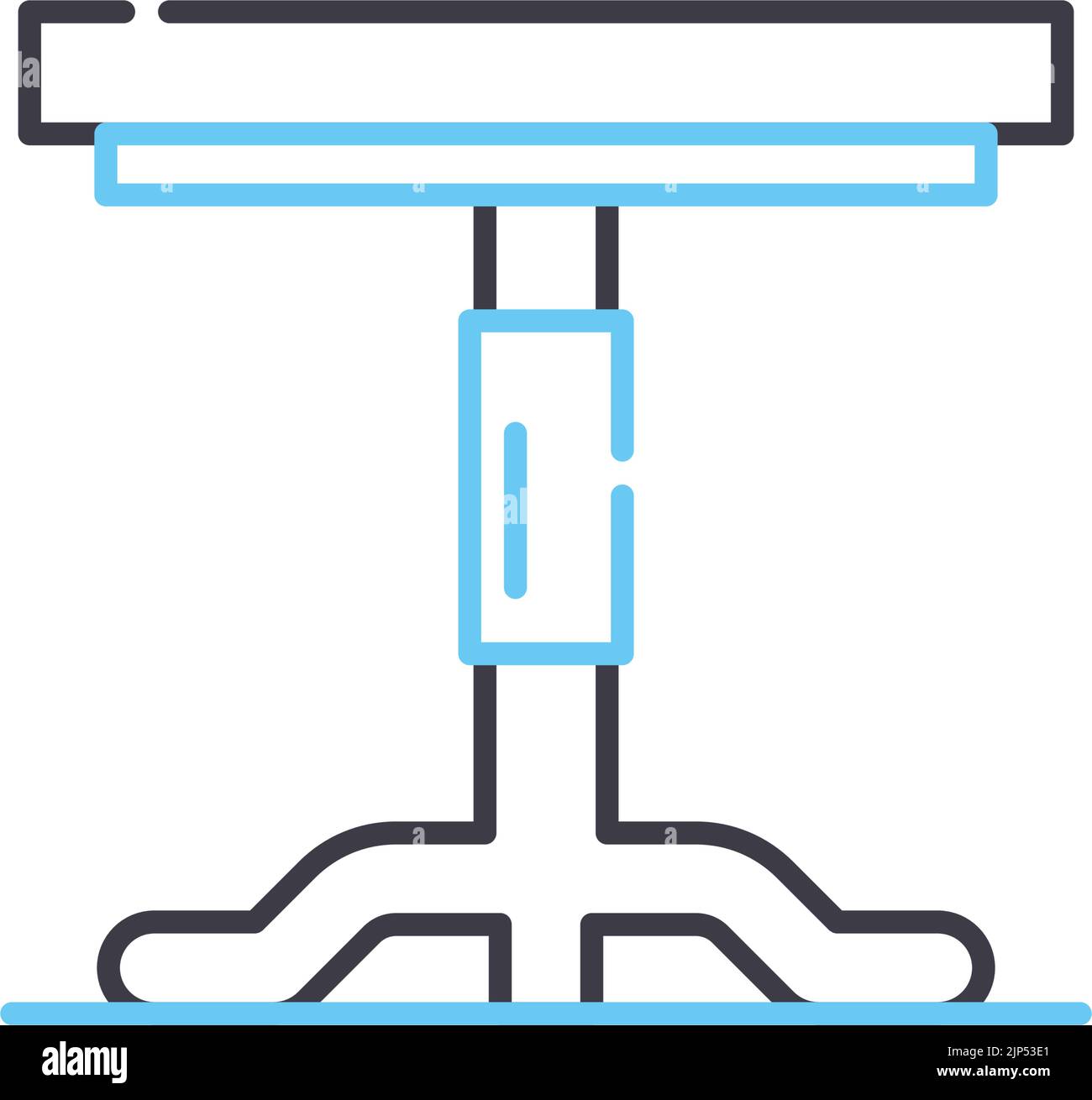 field table line icon, outline symbol, vector illustration, concept ...