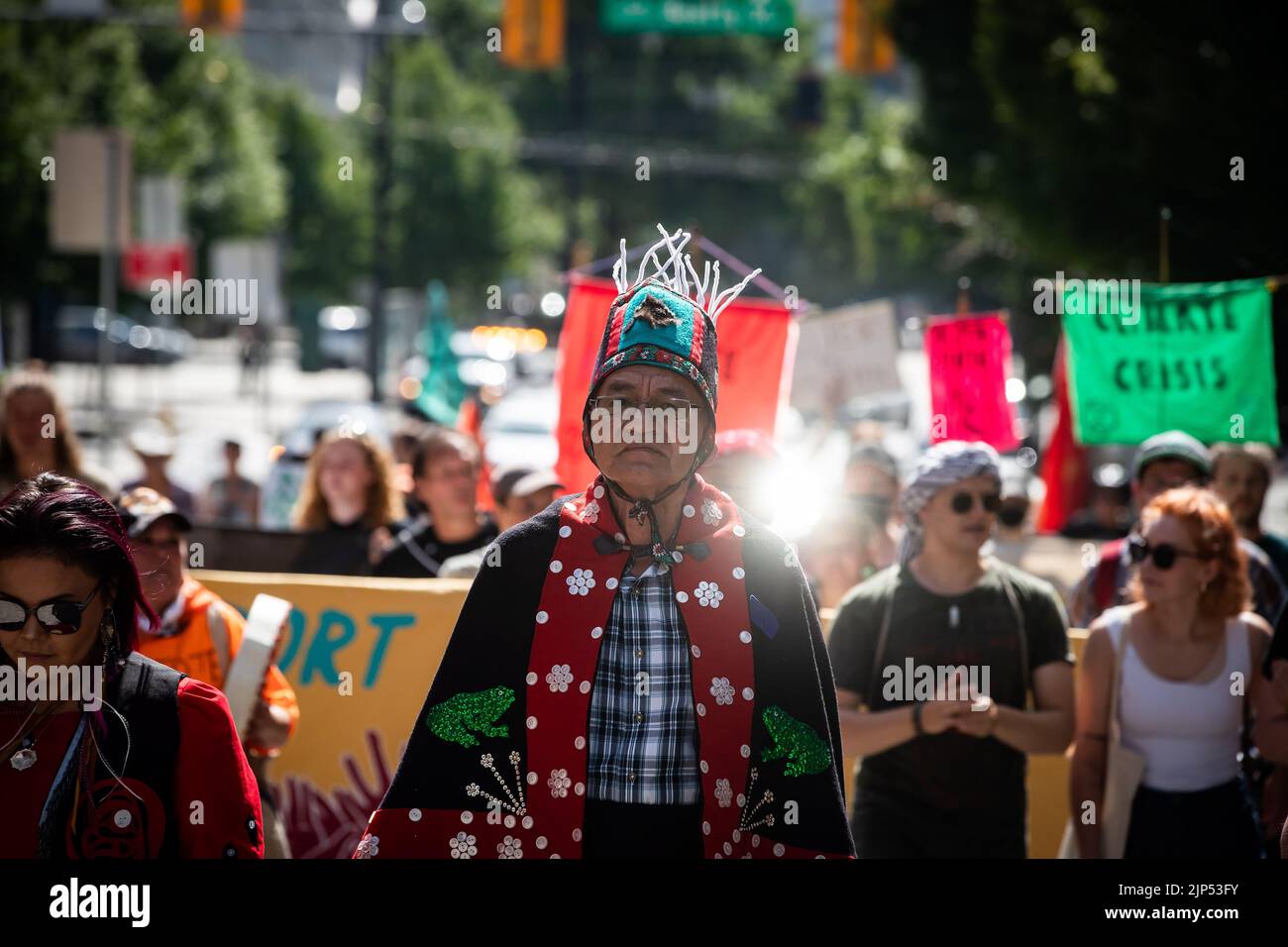 Vancouver, Canada, August 15, 2022. Wet'suwet'en Hereditary Chief ...