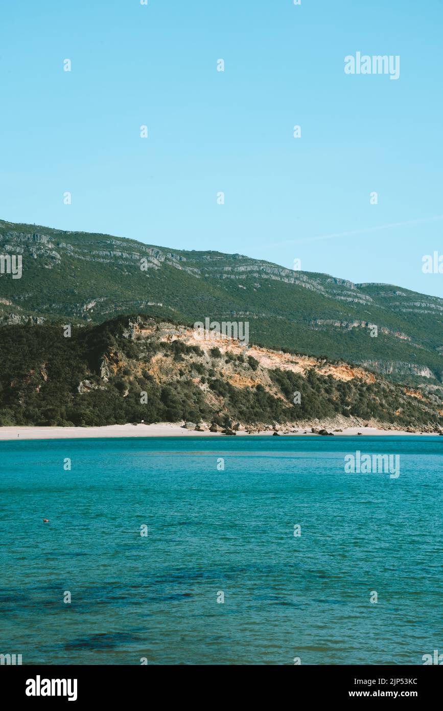 Amazing blue water beach in Portugal Stock Photo - Alamy