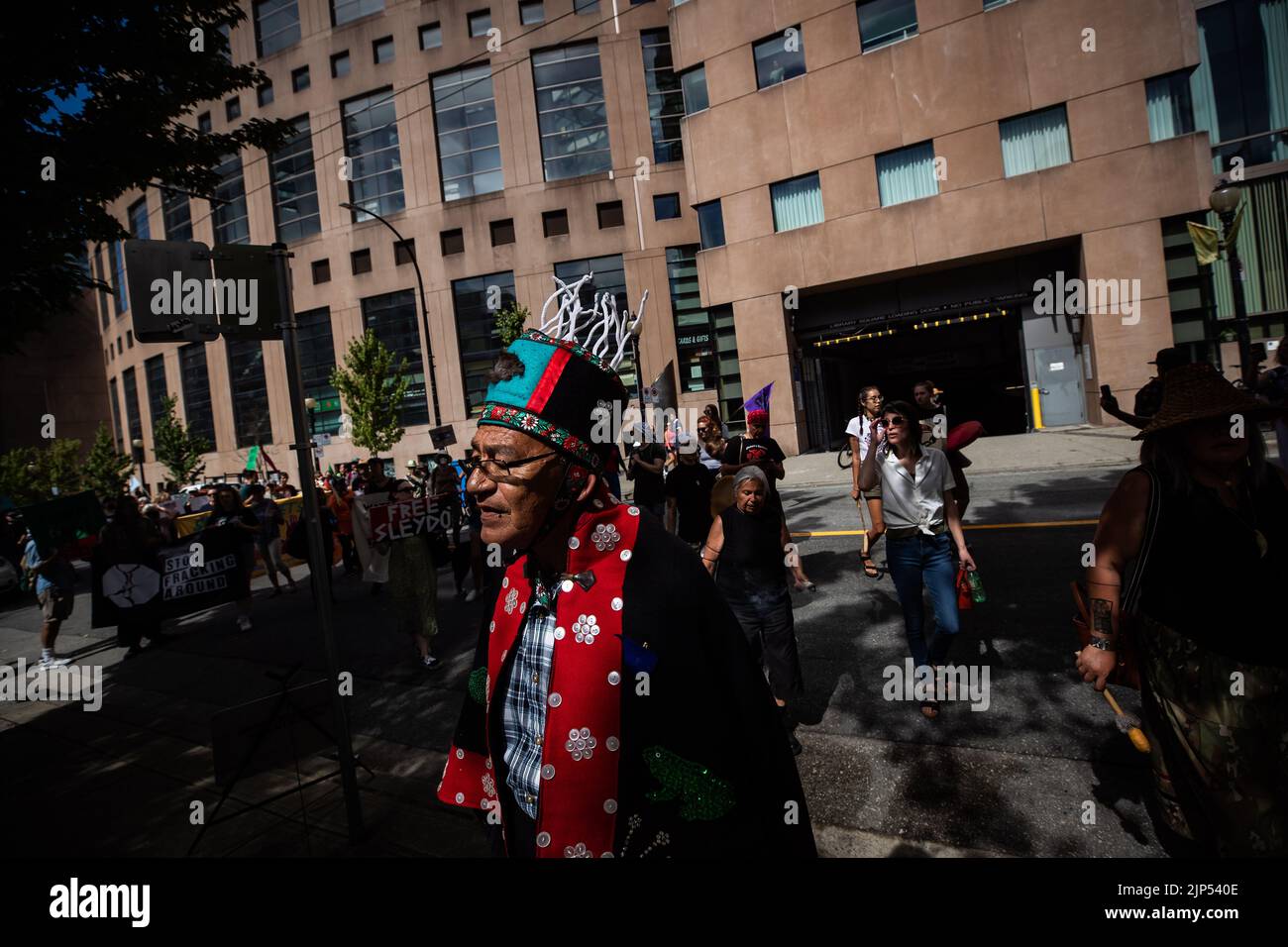 Vancouver, Canada, August 15, 2022. Wet'suwet'en Hereditary Chief ...