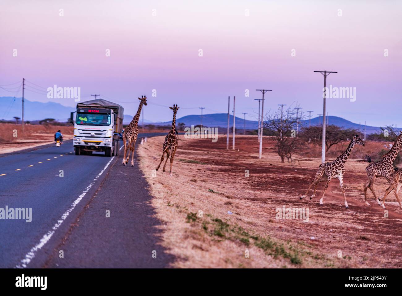 Kenya Landscapes Highway Road field Meadows Emali Oloitoktok Kajiado ...