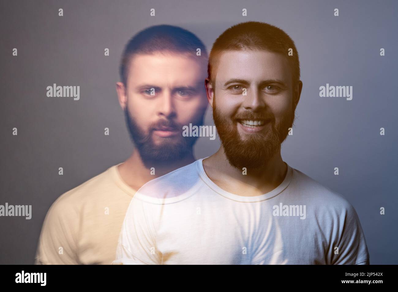 Personality portrait split hi-res stock photography and images - Alamy