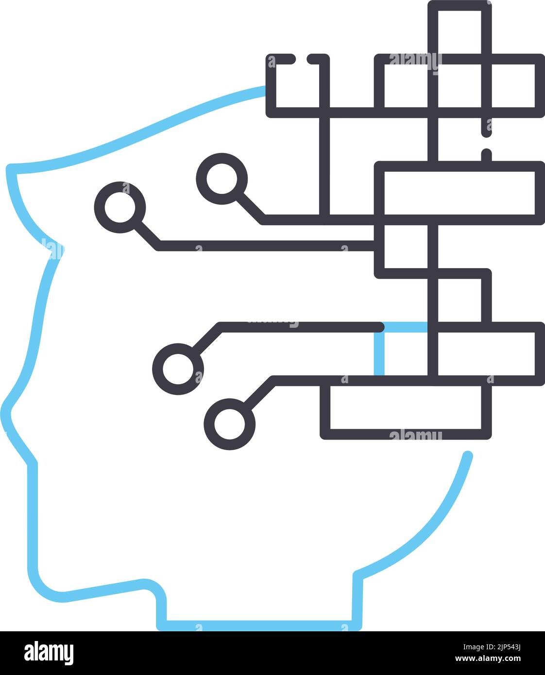 digital capabilities line icon, outline symbol, vector illustration ...