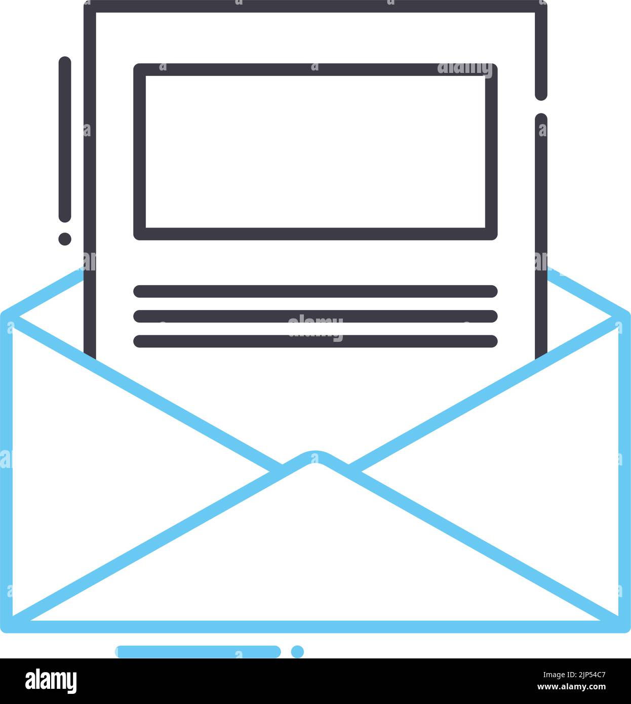 Email line icon hi-res stock photography and images - Alamy