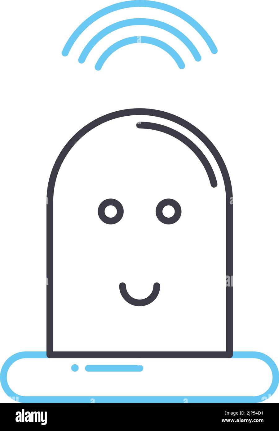 conversational interfaces line icon, outline symbol, vector ...