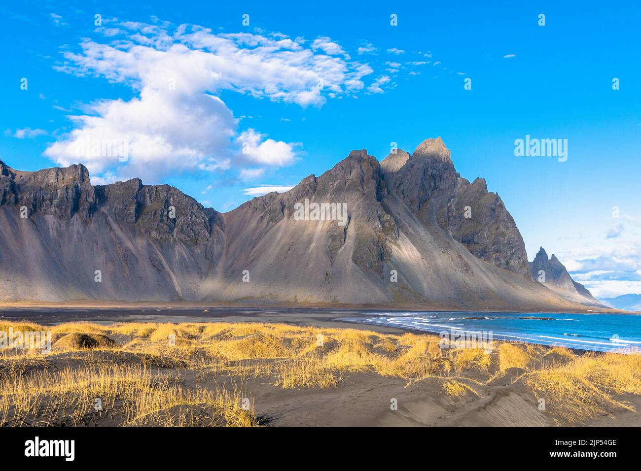 beautiful Iceland with horses and landscape Stock Photo - Alamy