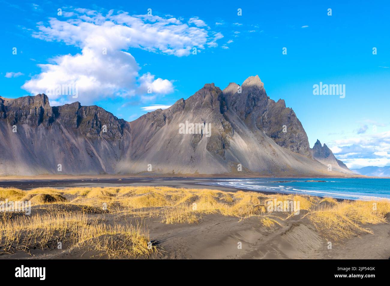 beautiful Iceland with horses and landscape Stock Photo - Alamy
