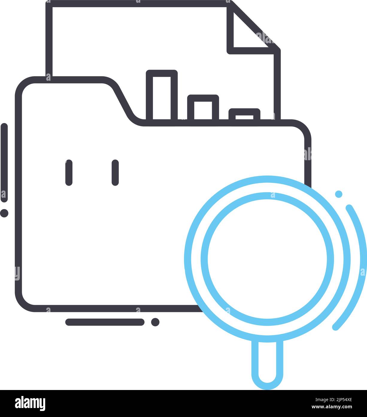 Business Data Analysis Line Icon Outline Symbol Vector Illustration