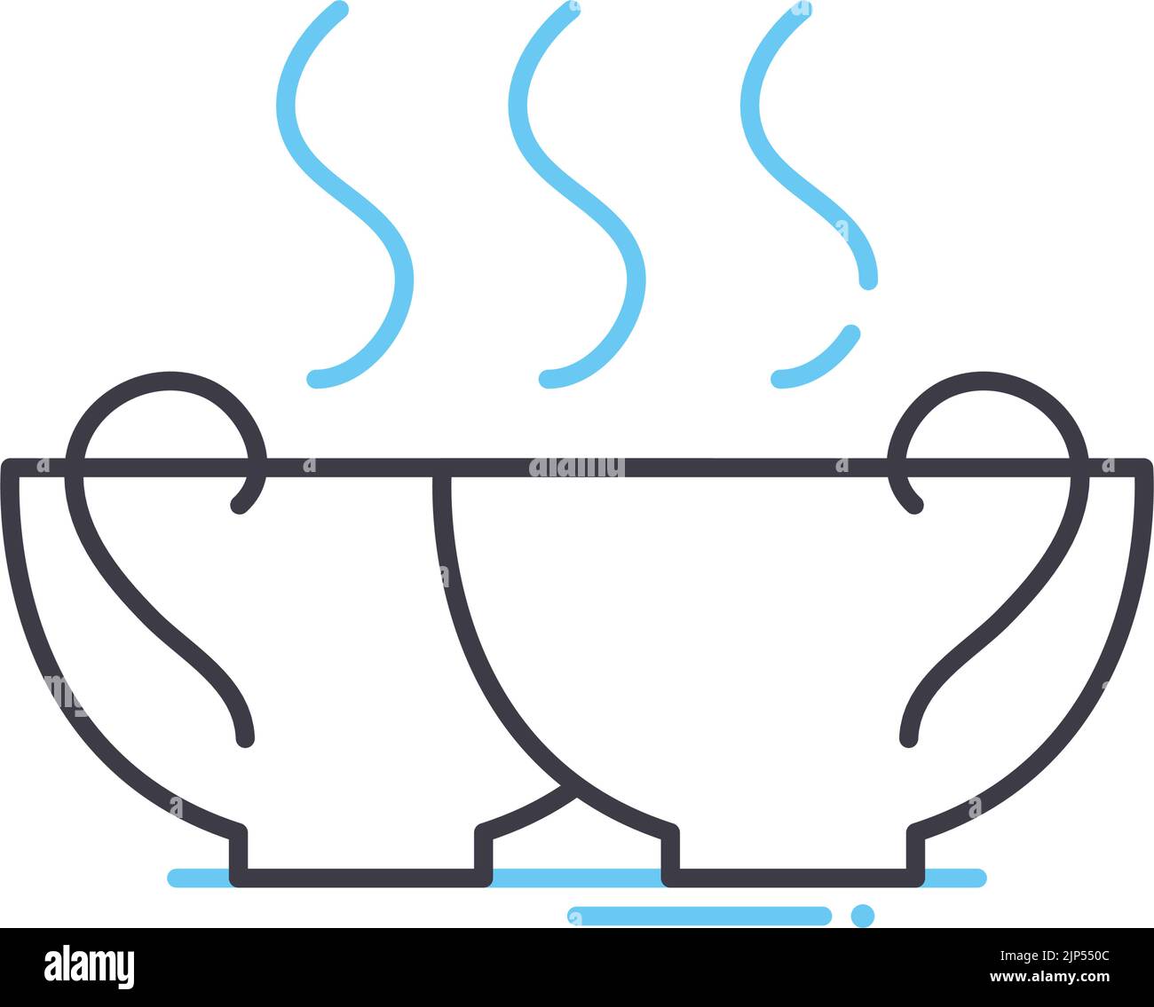 coffee break line icon, outline symbol, vector illustration, concept ...