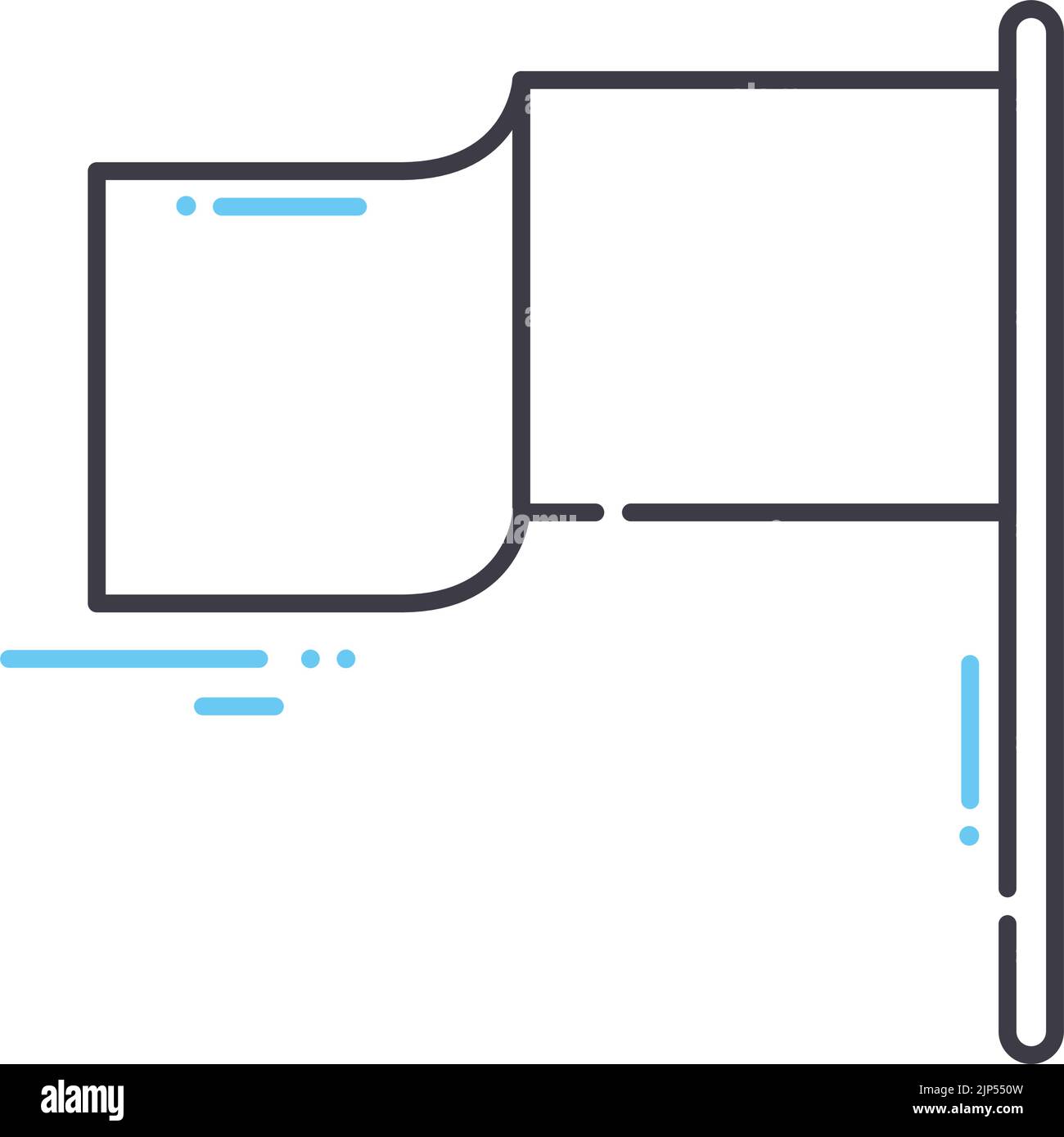 ensign line icon, outline symbol, vector illustration, concept sign ...