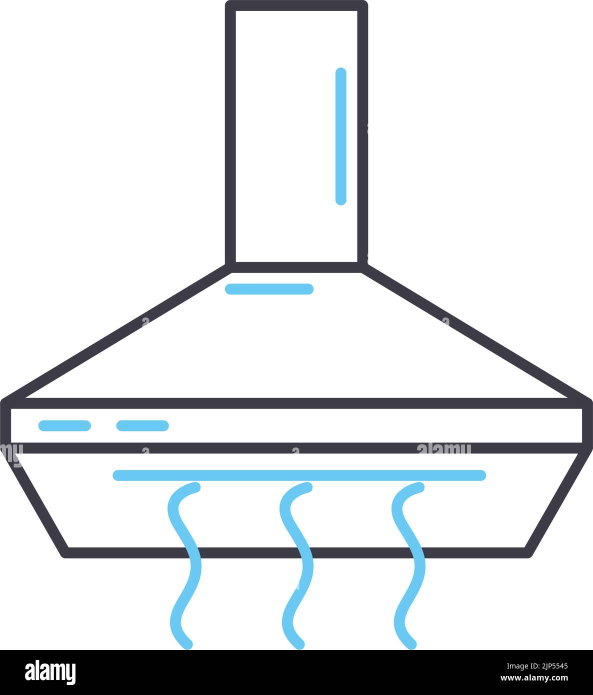 cooker hoods line icon, outline symbol, vector illustration, concept ...