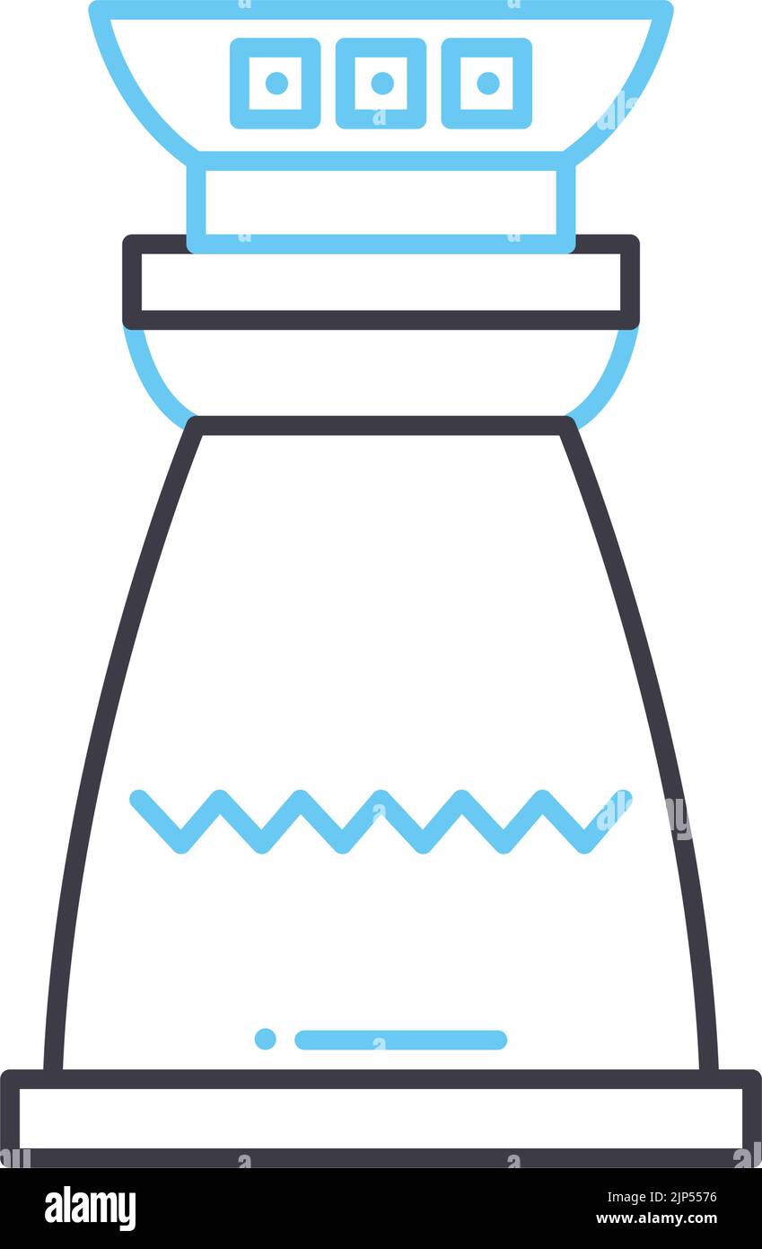 column line icon, outline symbol, vector illustration, concept sign ...