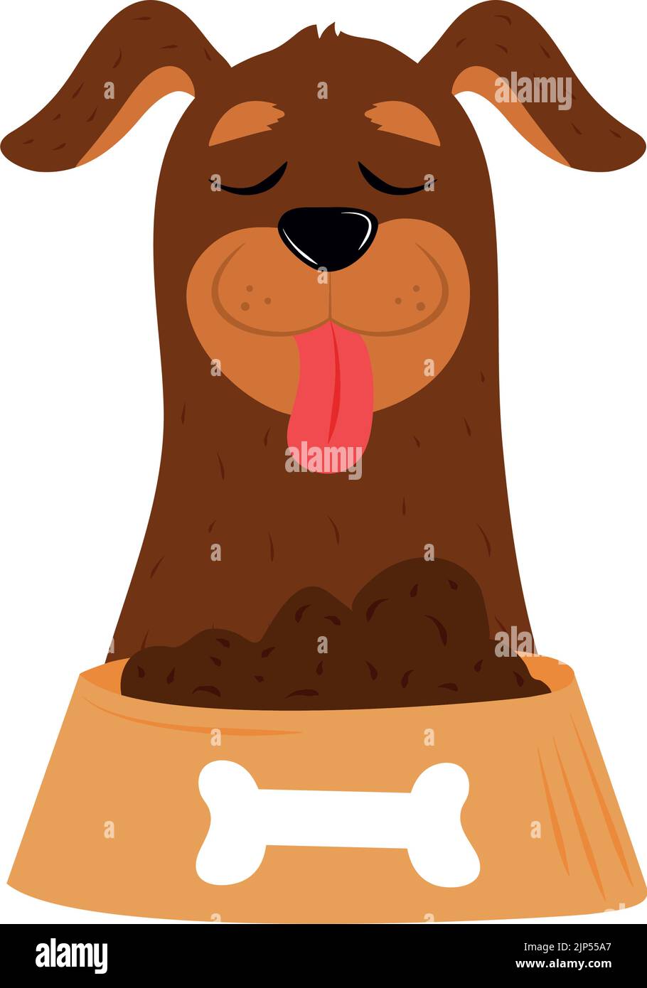cute dog plate food Stock Vector Image & Art - Alamy
