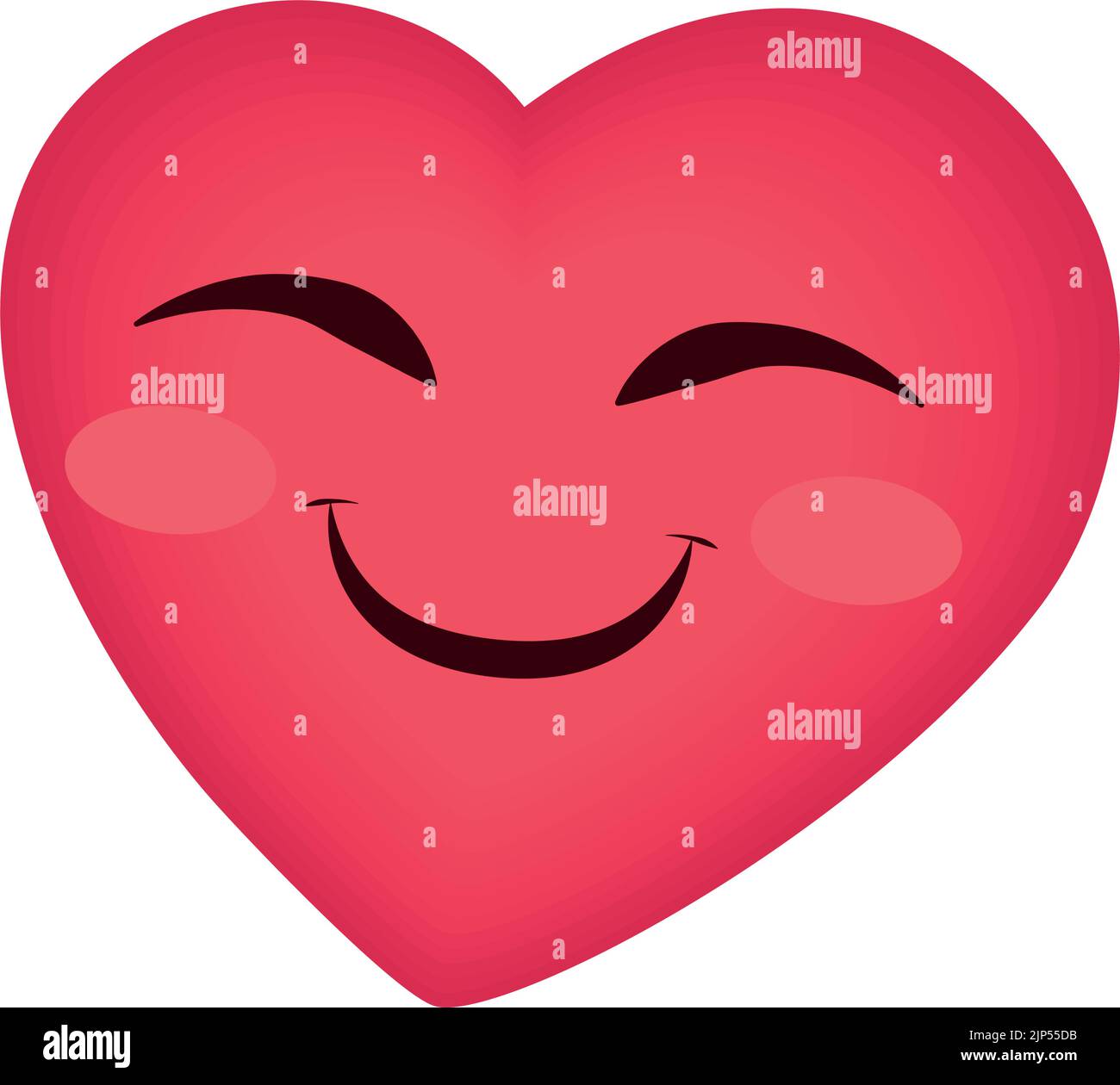 cute smiling emoji heart Stock Vector Image & Art - Alamy