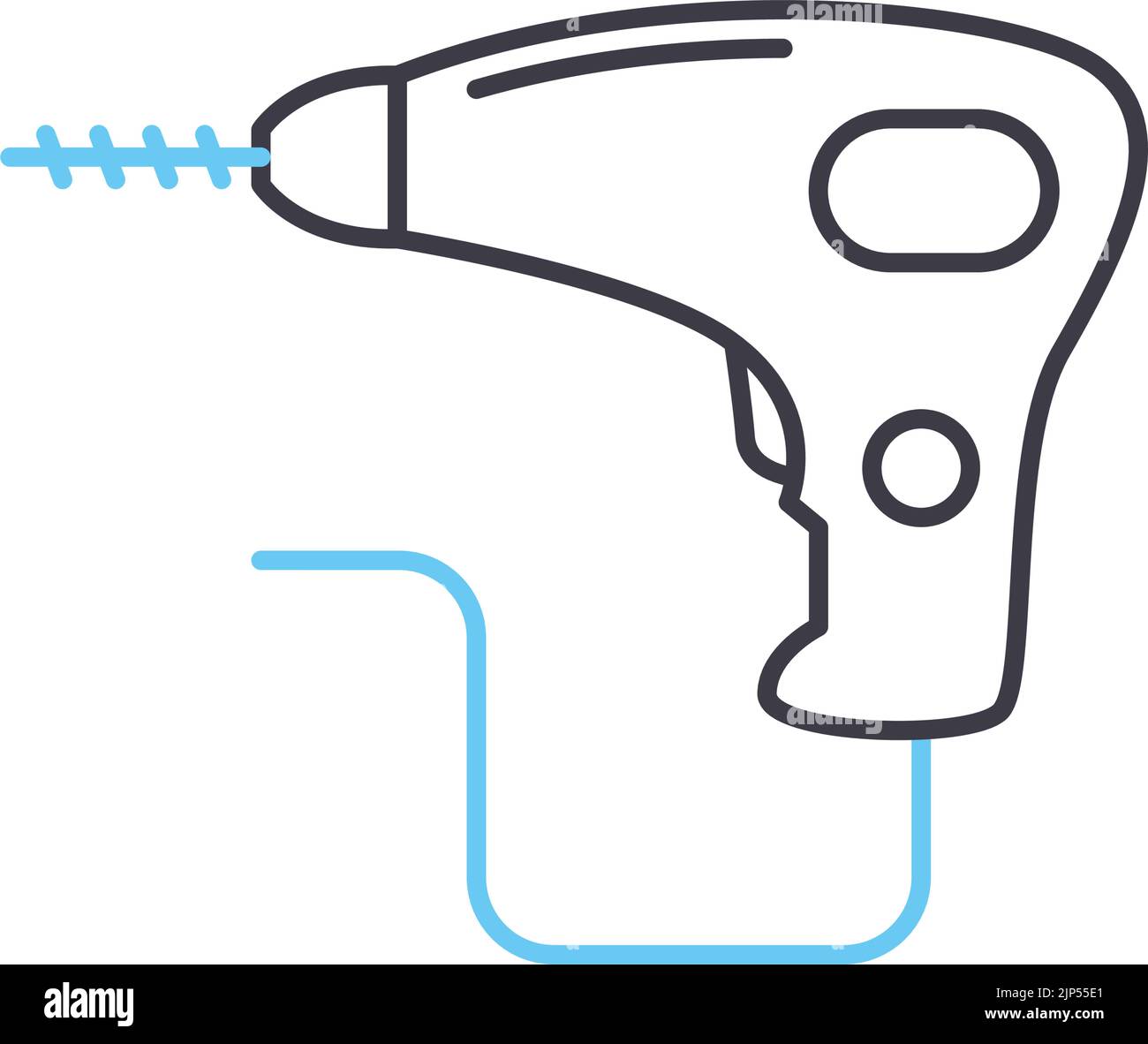 drilling works line icon, outline symbol, vector illustration, concept sign Stock Vector Image ...