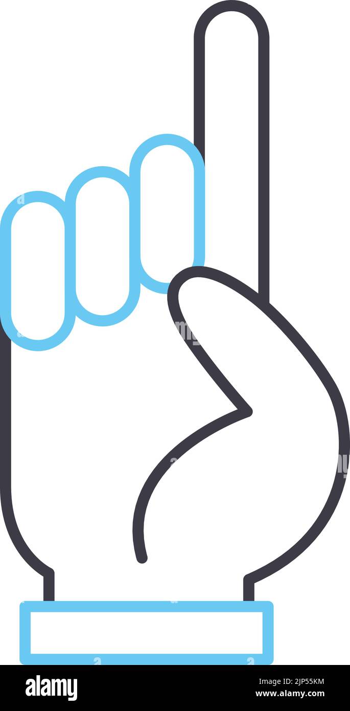 counting line icon, outline symbol, vector illustration, concept sign ...