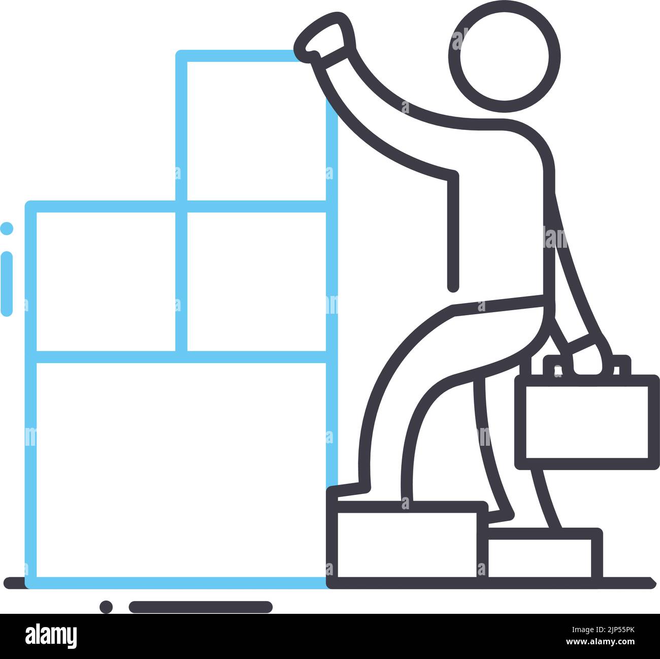 career development line icon, outline symbol, vector illustration ... career development line icon, outline symbol, vector illustration ...
