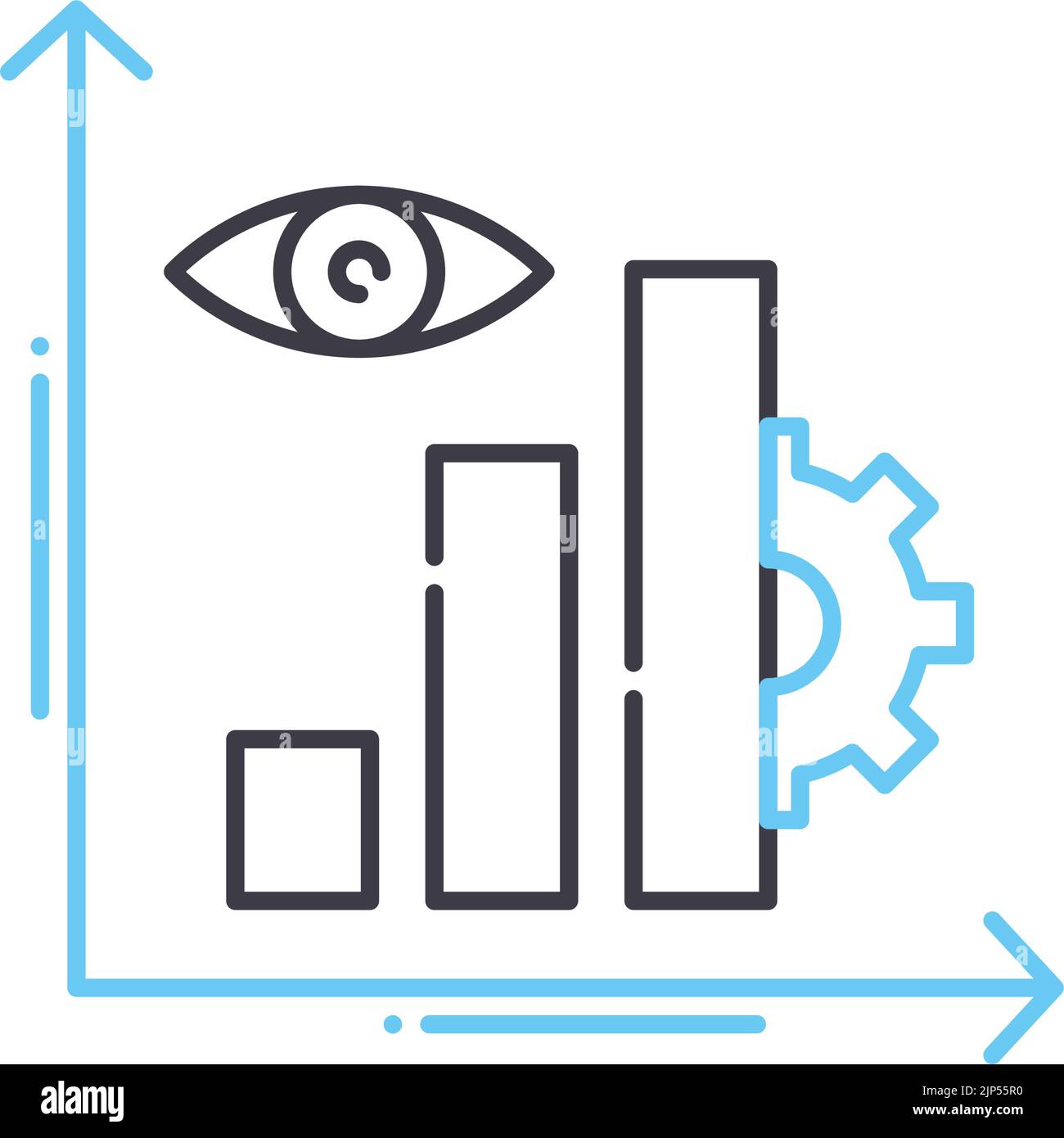 economics line icon, outline symbol, vector illustration, concept sign ...