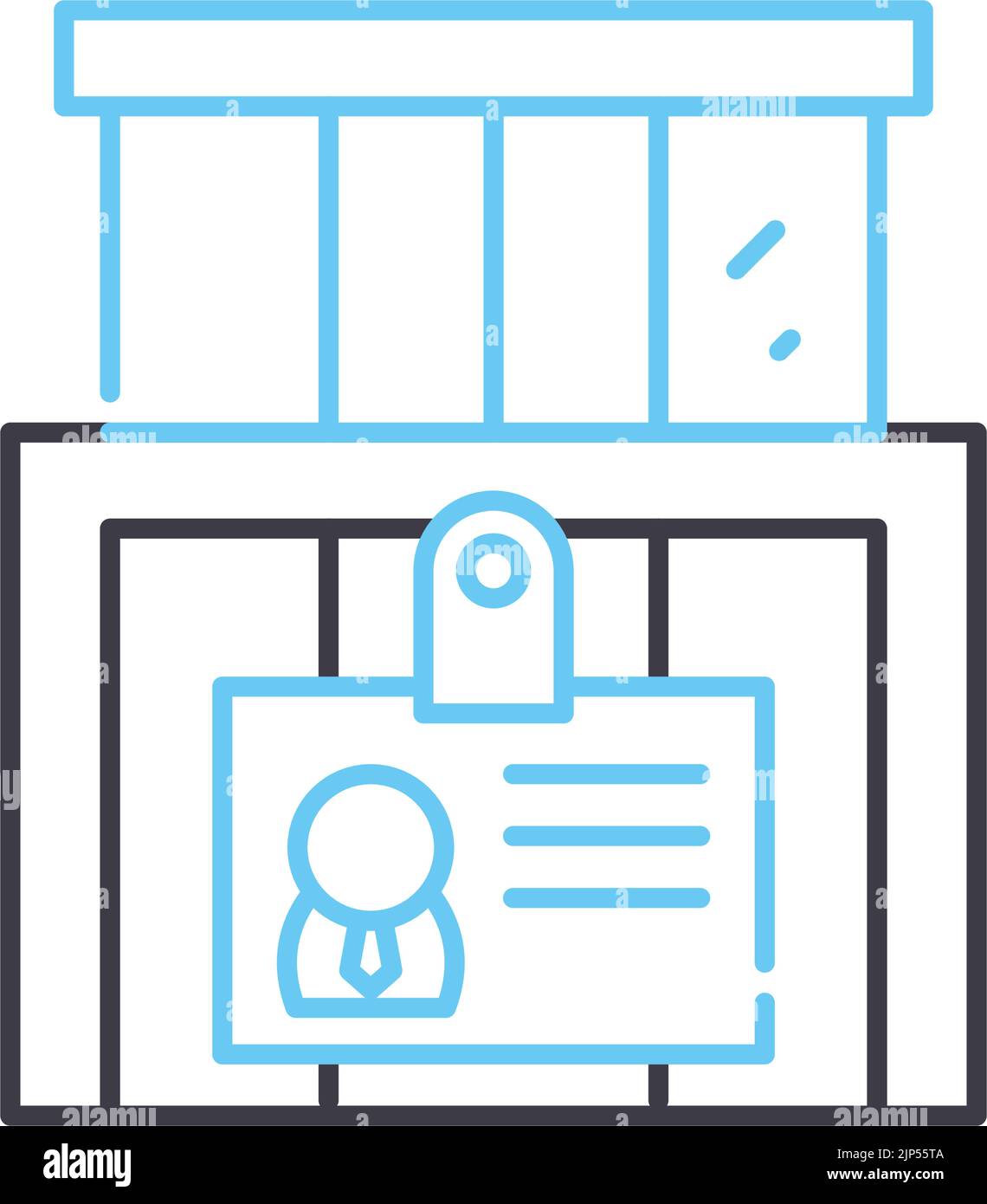 enterprise identity line icon, outline symbol, vector illustration ... enterprise identity line icon, outline symbol, vector illustration ...