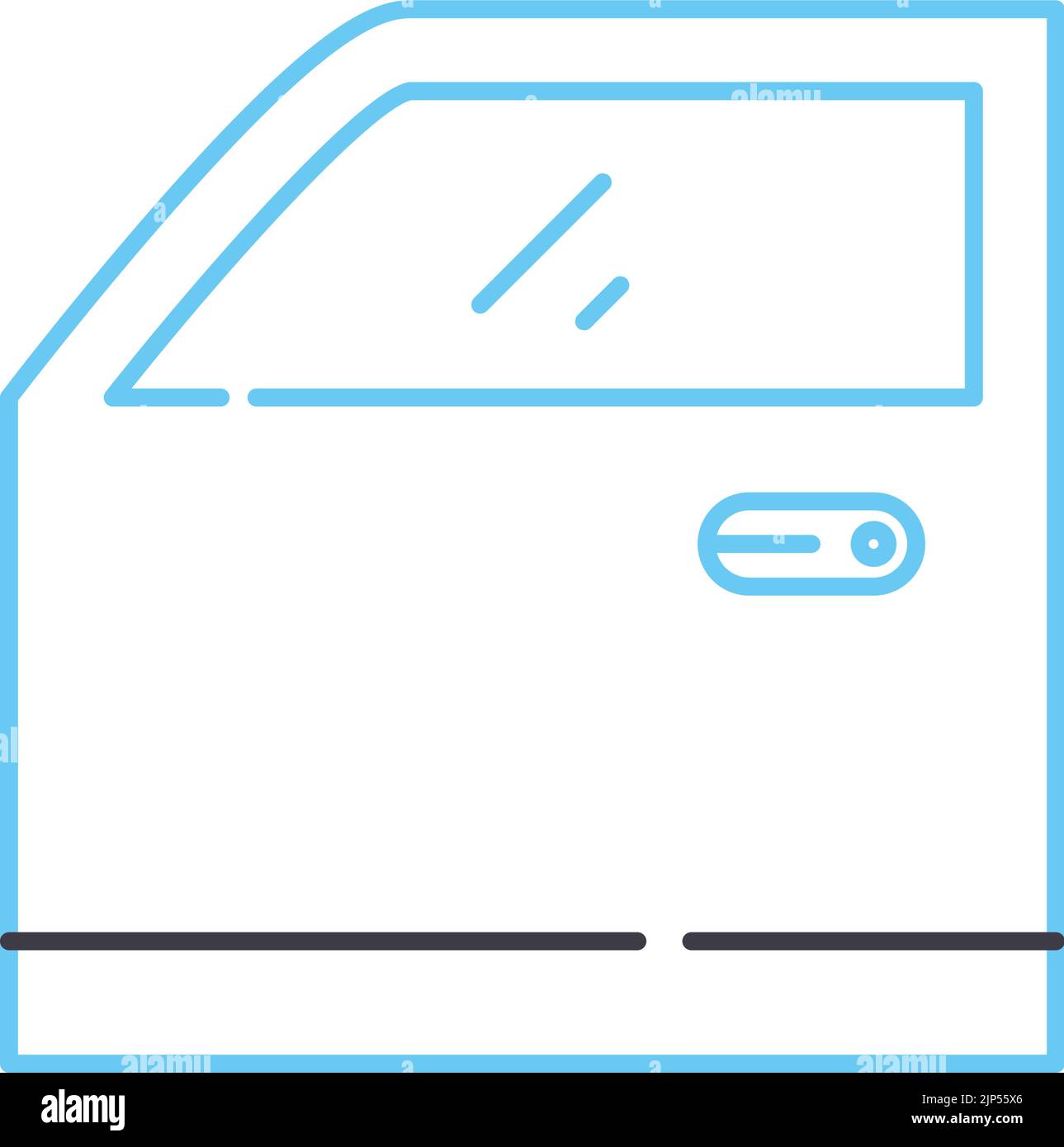 car door line icon, outline symbol, vector illustration, concept sign ...